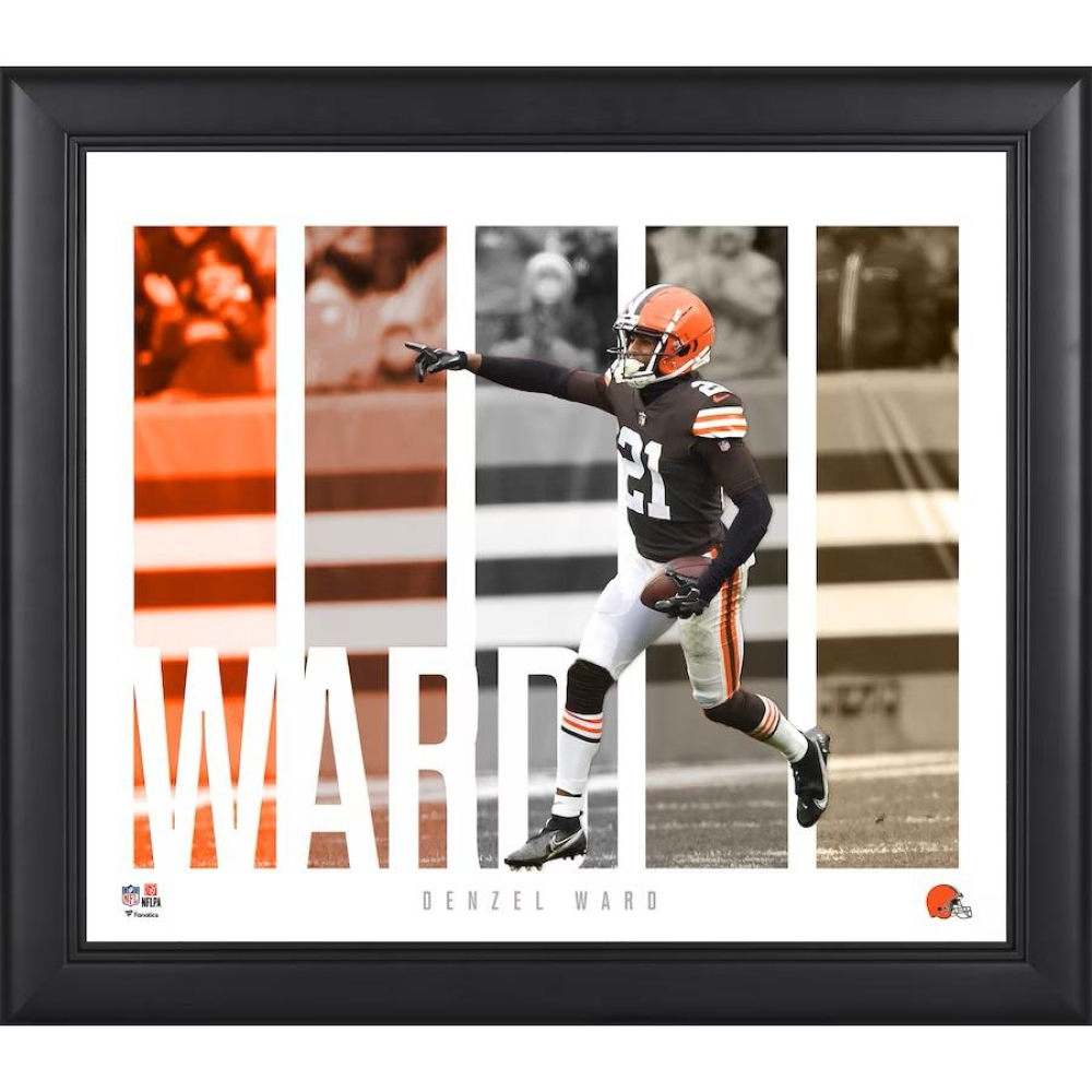 Denzel Ward Browns Custom Framed Photo | Pristine Auction
