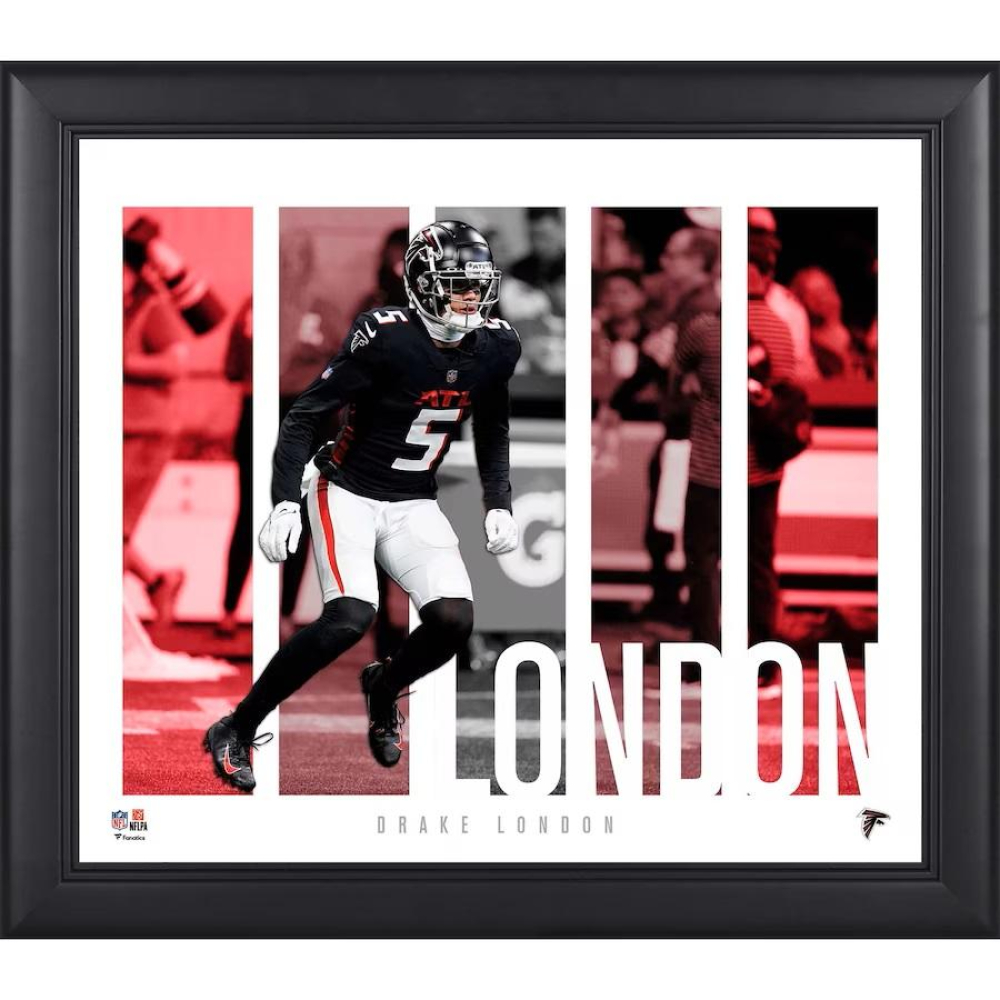 Drake London Falcons Custom Framed Photo | Pristine Auction