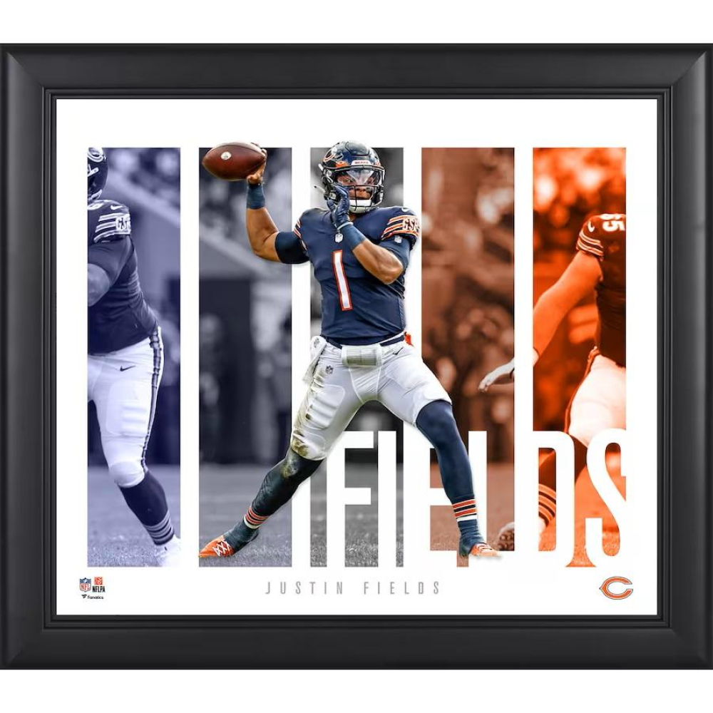 Justin Fields Bears Custom Framed Photo | Pristine Auction