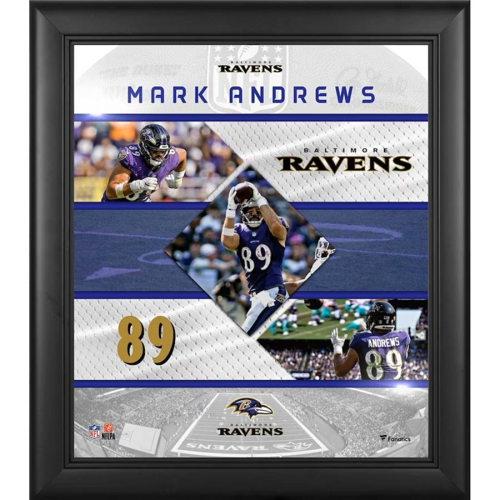 Mark Andrews Ravens "Stitched Stars" Custom Framed Photo | Pristine Auction