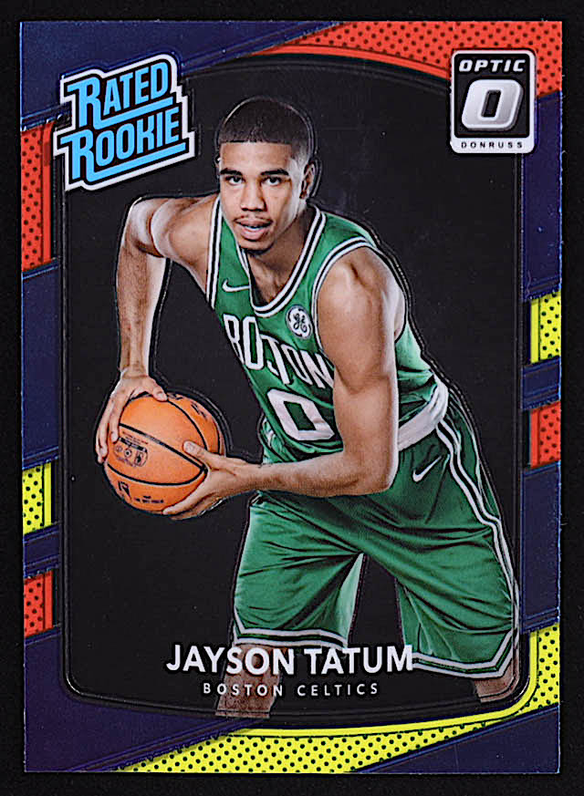 Jayson Tatum 2017-18 Donruss Optic Mega Box Rated Rookie Red Yellow ...