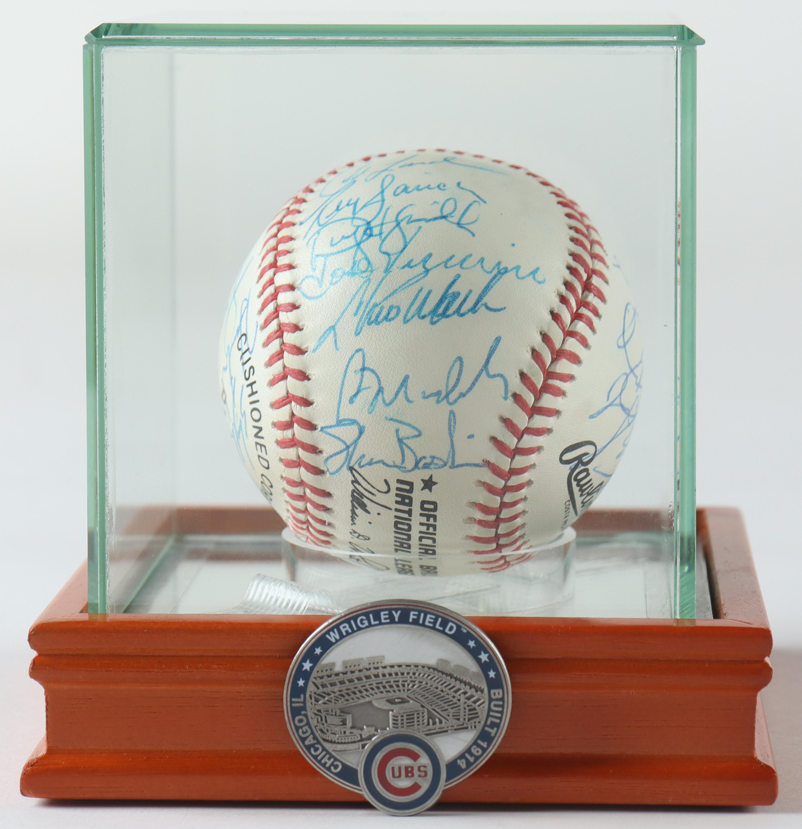 1991 Chicago Cubs ONL Baseball Team-Signed by (29) with Greg Maddux ...