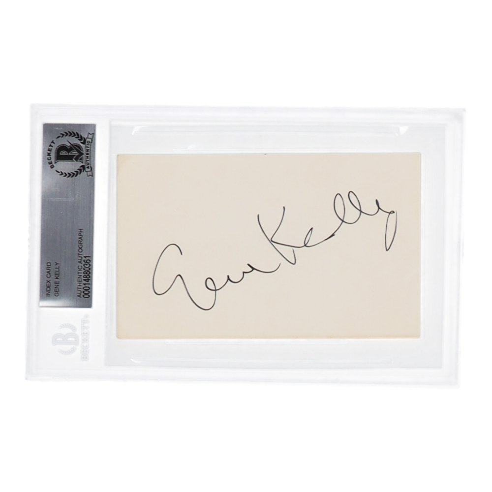 Gene Kelly Signed Index Card (BAS) | Pristine Auction