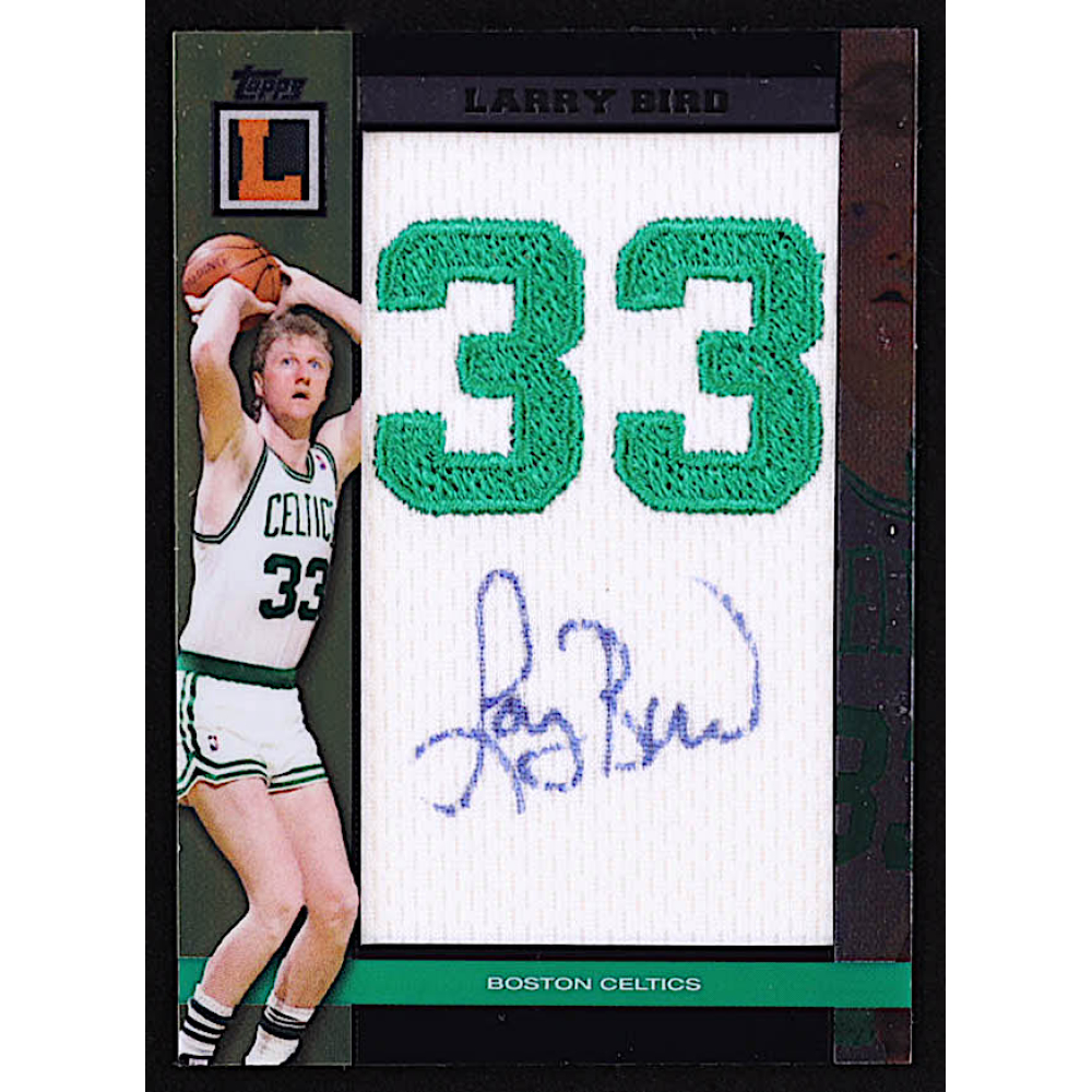 Larry Bird 2007-08 Topps Letterman Patches Jersey Number Autographs #LB ...