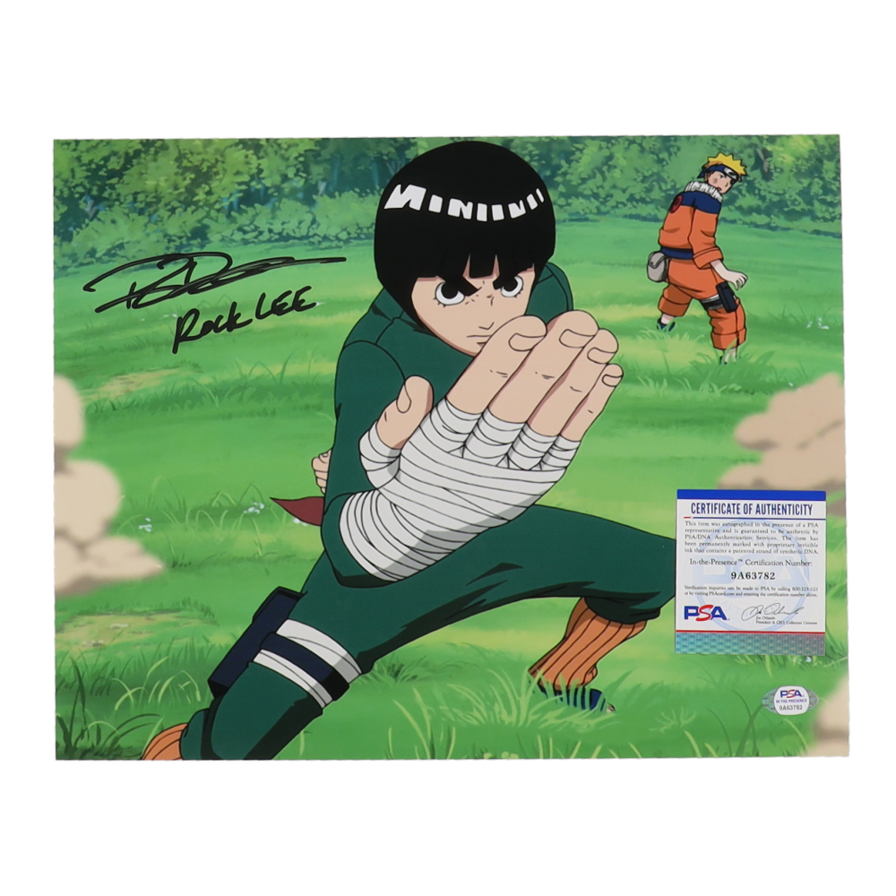 Brian Donovan Signed "Naruto" 11x14 Photo Inscribed "Rock Lee" (PSA ...