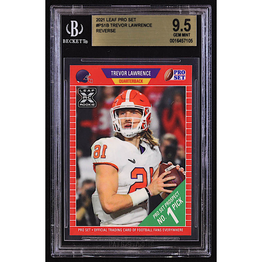 Trevor Lawrence 2021 Leaf Pro Set #PS1B RC / Reverse (BGS 9.5 ...