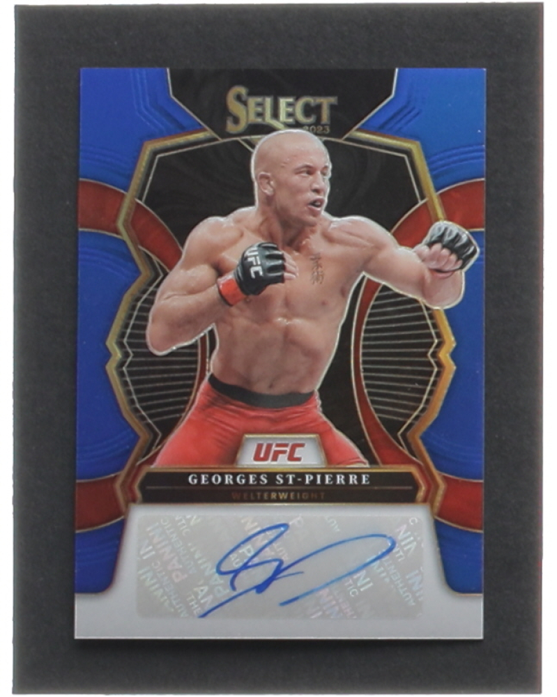 Georges St-Pierre 2023 Select UFC Signatures Prizms Blue #SGGSP ...