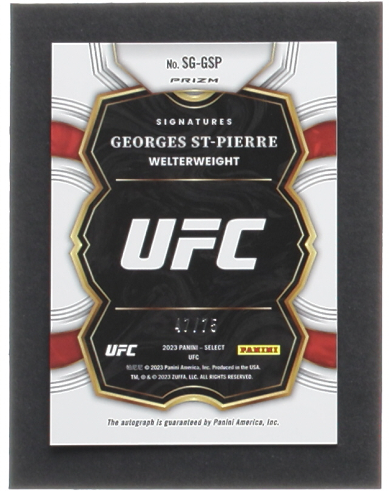 Georges St-Pierre 2023 Select UFC Signatures Prizms Blue #SGGSP ...