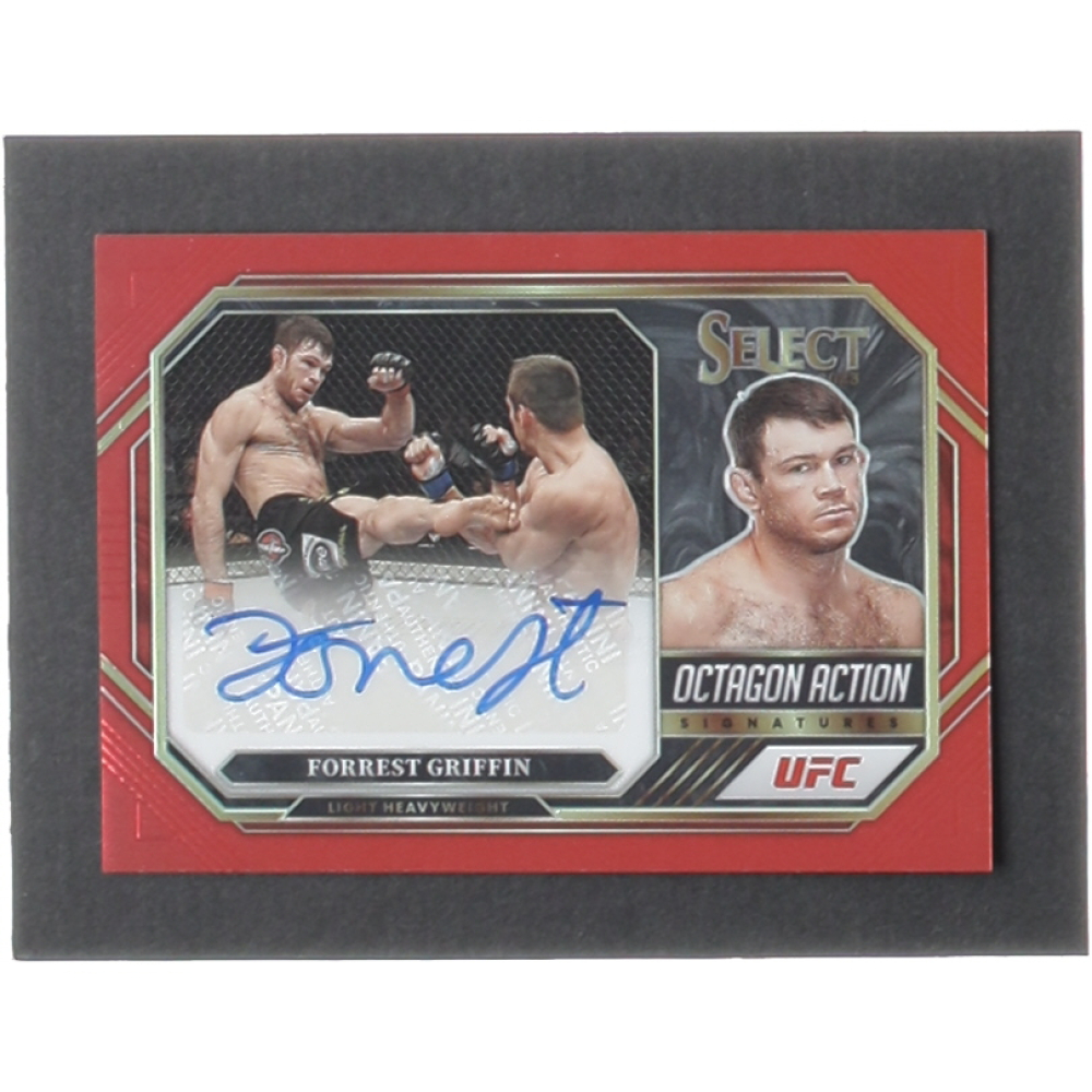 Forrest Griffin 2023 Select UFC Octagon Action Signatures Prizms Red # ...
