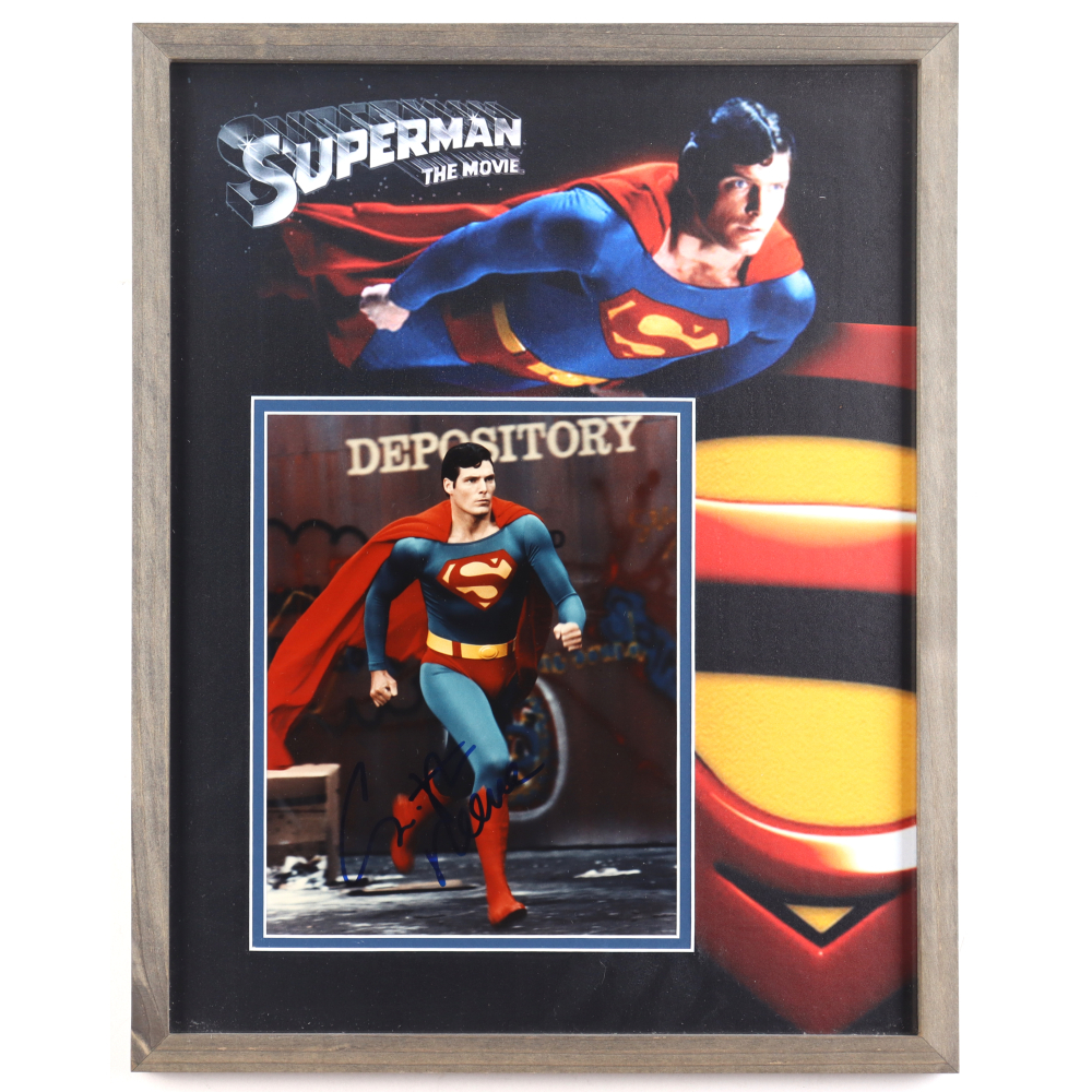 Christopher Reeve Signed "Superman: The Movie" Custom Framed Photo ...