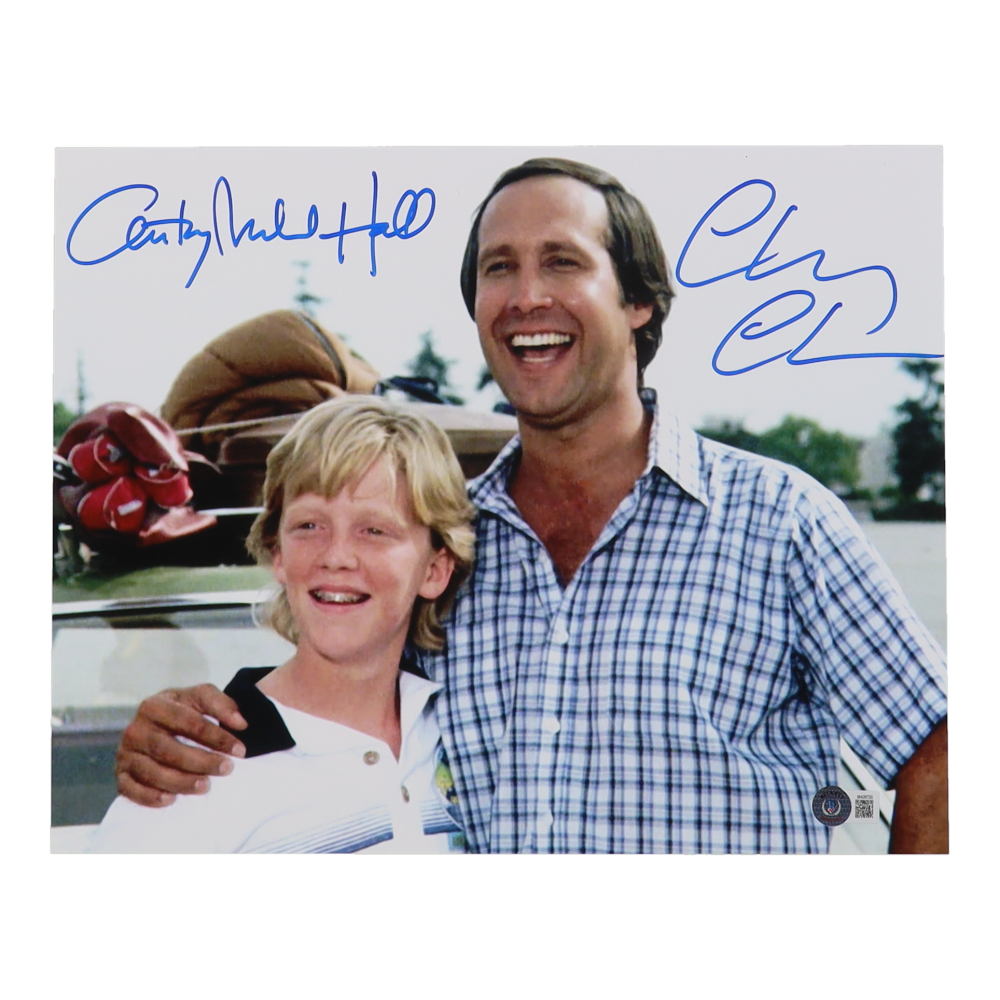 Chevy Chase & Anthony Michael Hall Signed "National Lampoon's Vacation ...