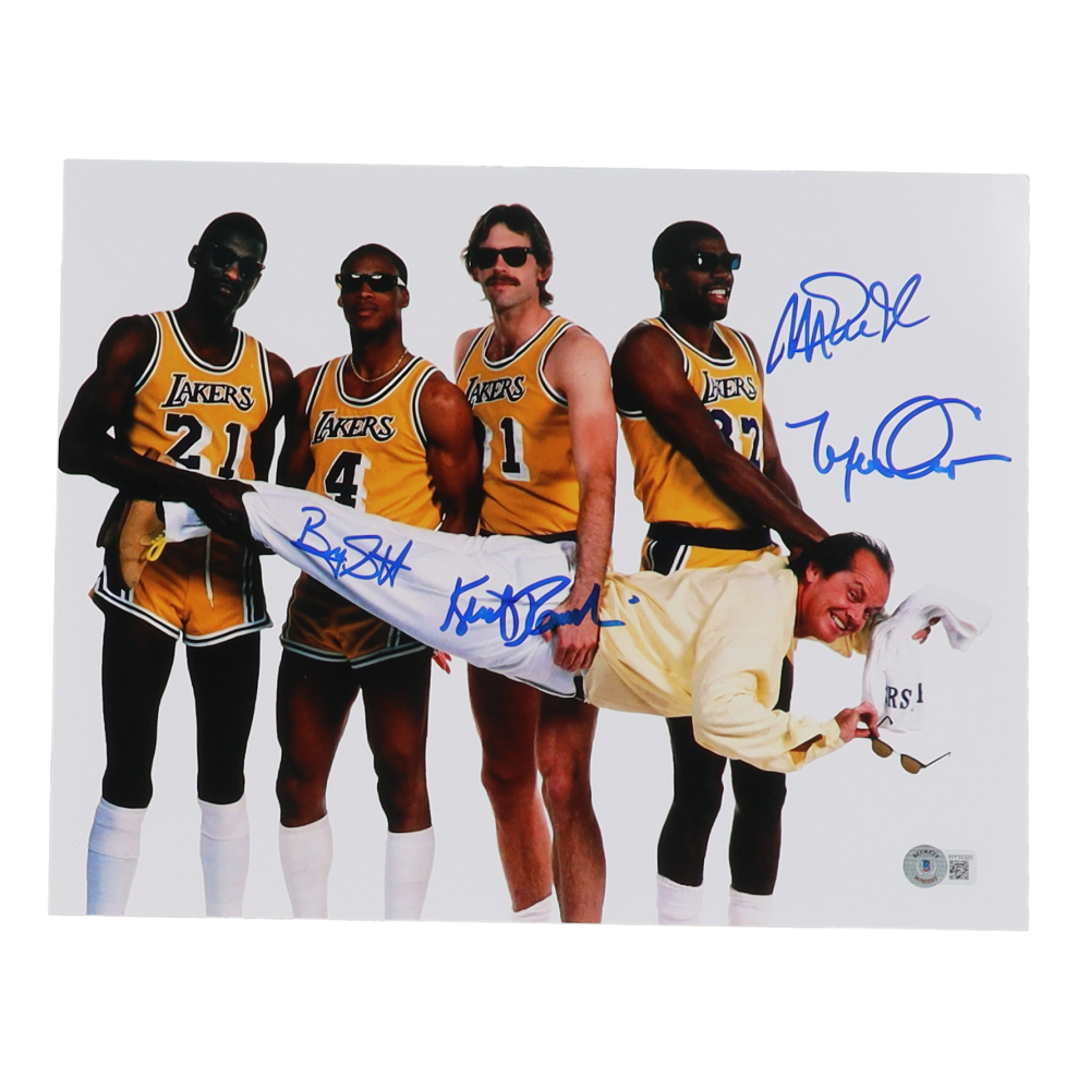Lakers 11x14 Photo Signed by (4) with Magic Johnson, Michael Cooper ...