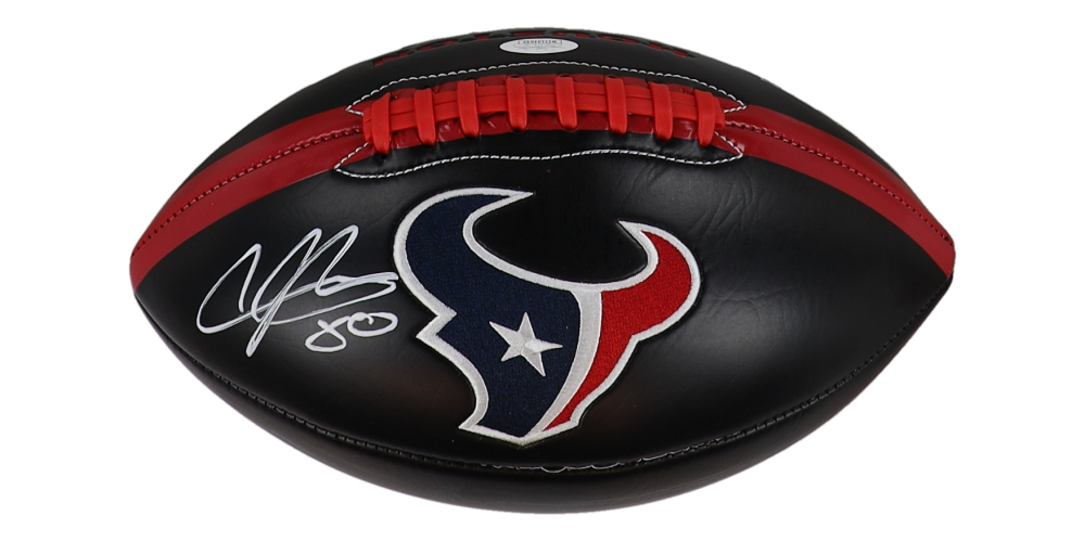 Andre Johnson Signed Texans Logo Football (JSA) | Pristine Auction