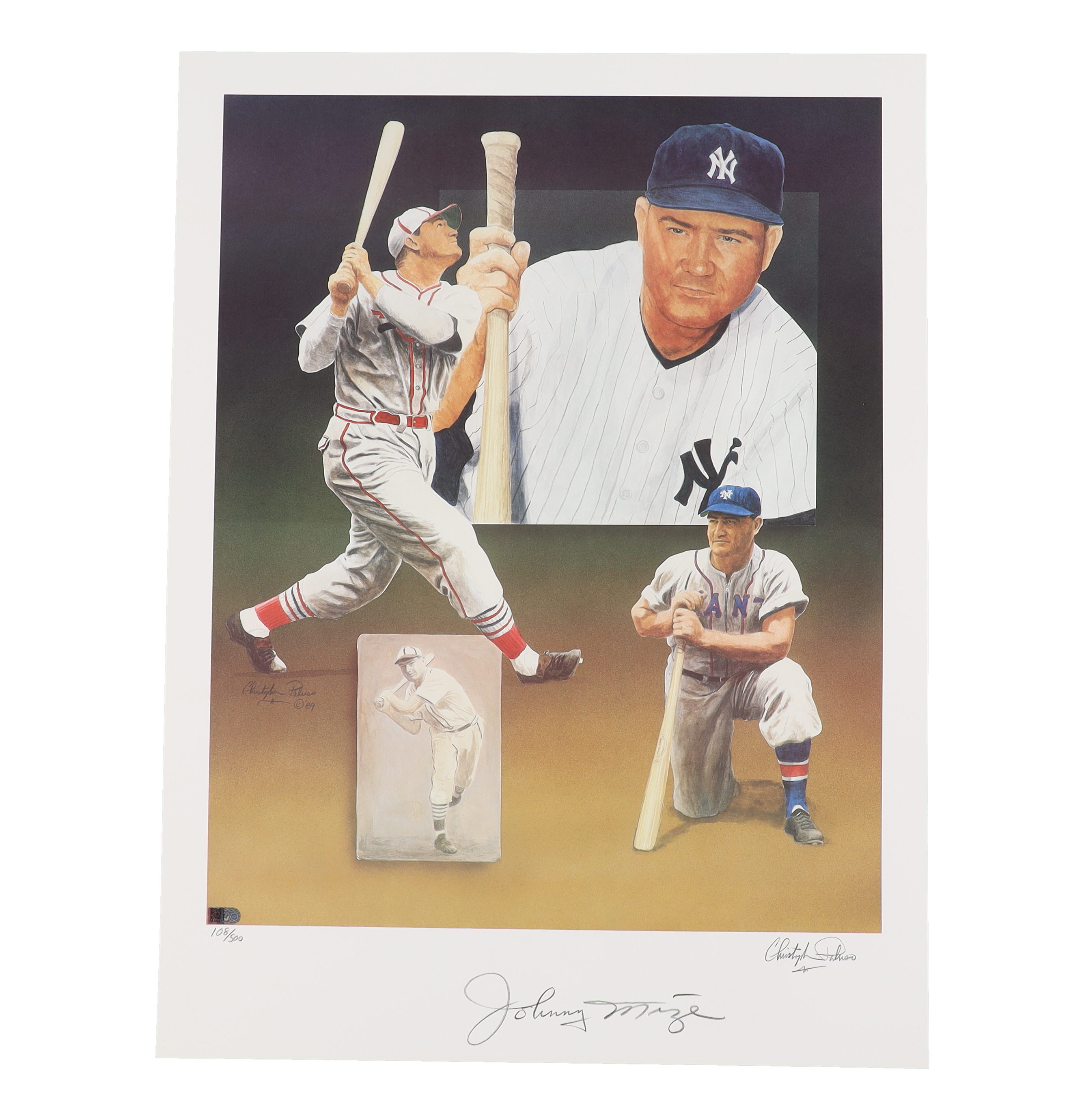 Johnny Mize & Christopher Paluso Signed LE "The Big Cat" Print (AIV ...