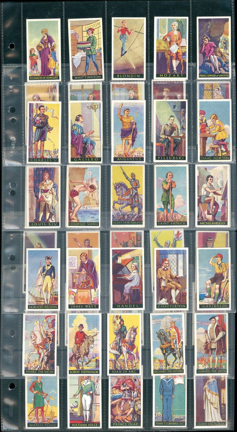 Complete Set of (50) 1936 Godfrey Phillips Cigarettes Famous Minors ...