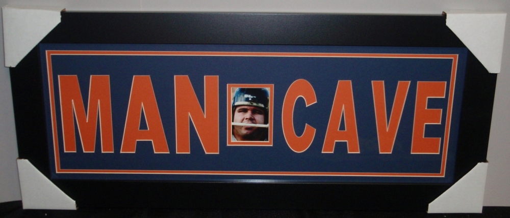 Chicago Bears "Man Cave" 13x31 Custom Frame Display | Pristine Auction