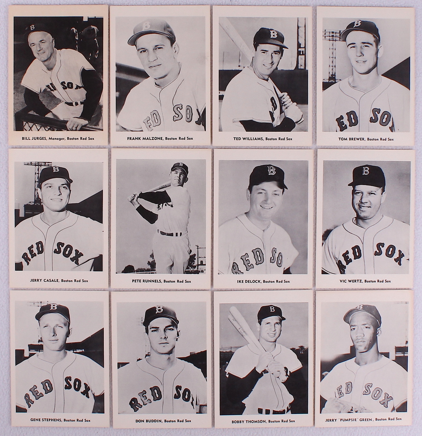 Lot of (12) Vintage Boston Red Sox 5x7 Photos with Ted Williams, Frank ...