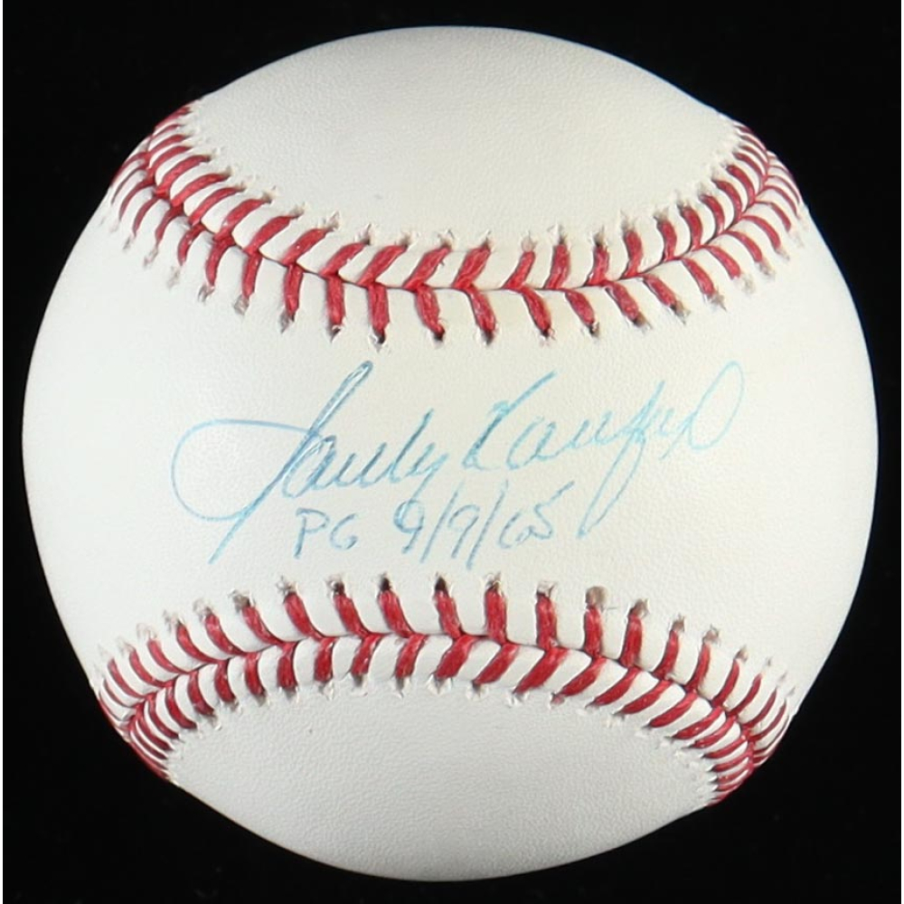 Sandy Koufax Signed OML Baseball Inscribed with Perfect Game Date "P.G ...
