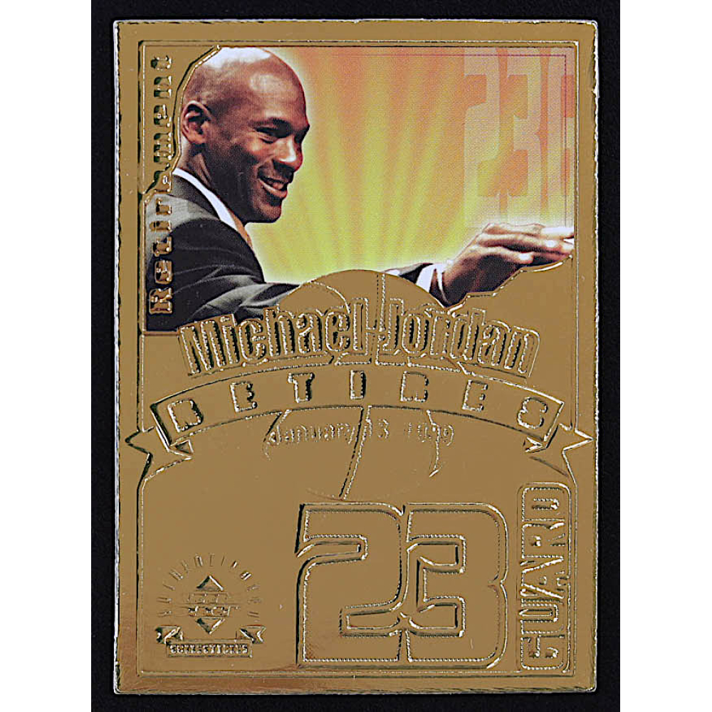 Michael Jordan 1999 Upper Deck Jordan Retirement 22Kt Gold Card #4,868/ ...