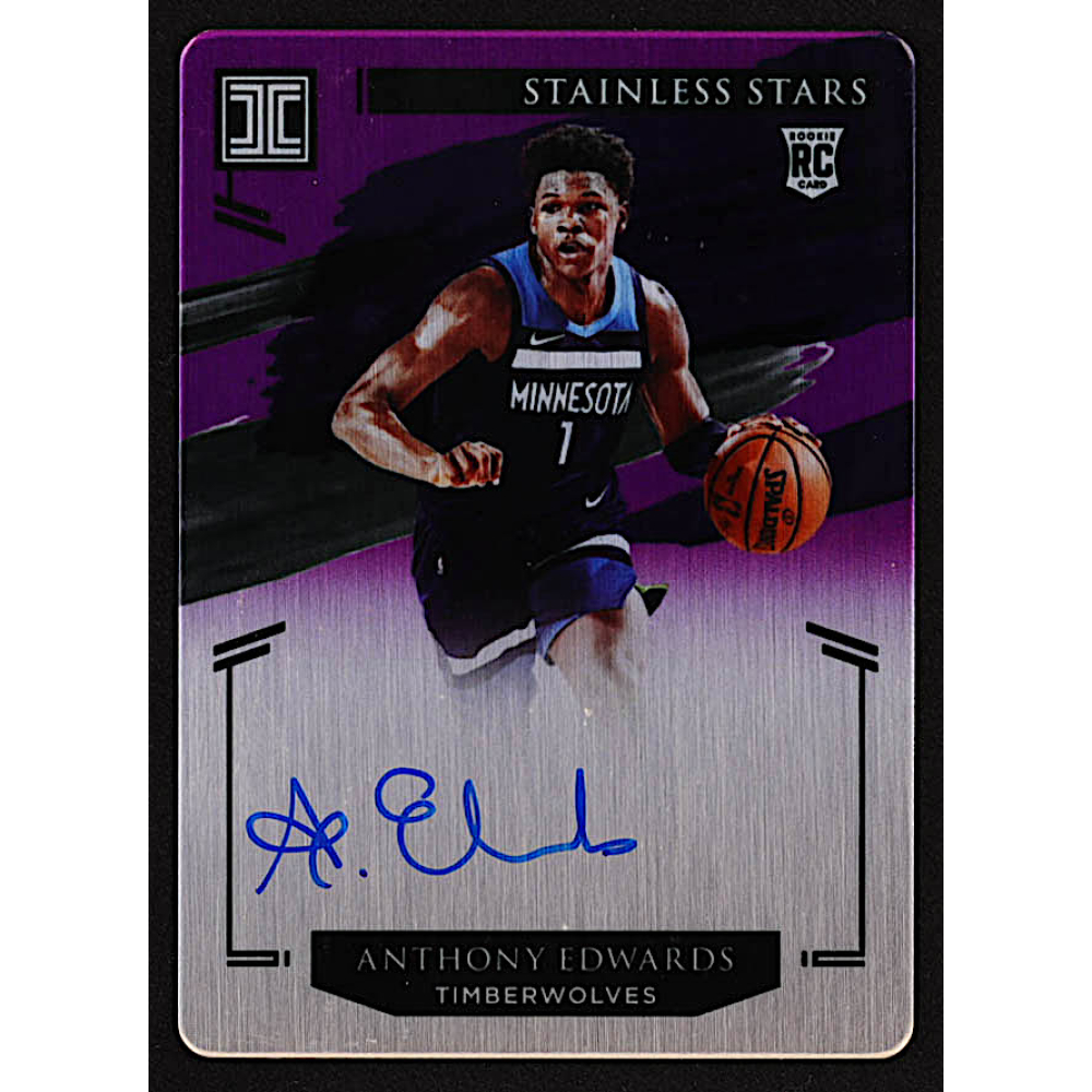 Anthony Edwards 2020-21 Panini Impeccable Stainless Stars Autographs ...