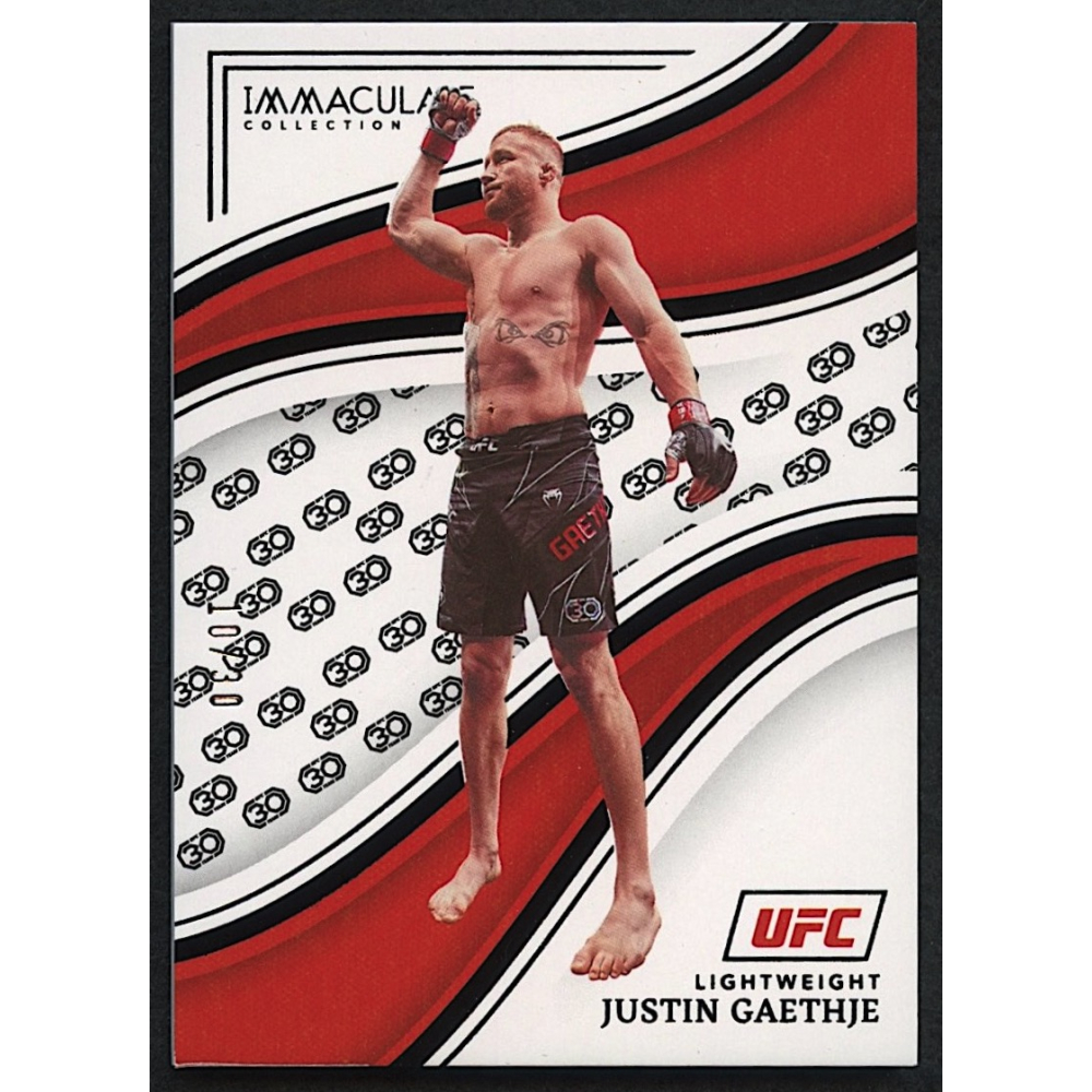 Justin Gaethje 2023 Immaculate Collection UFC 30th Anniversary #87 #10/ ...