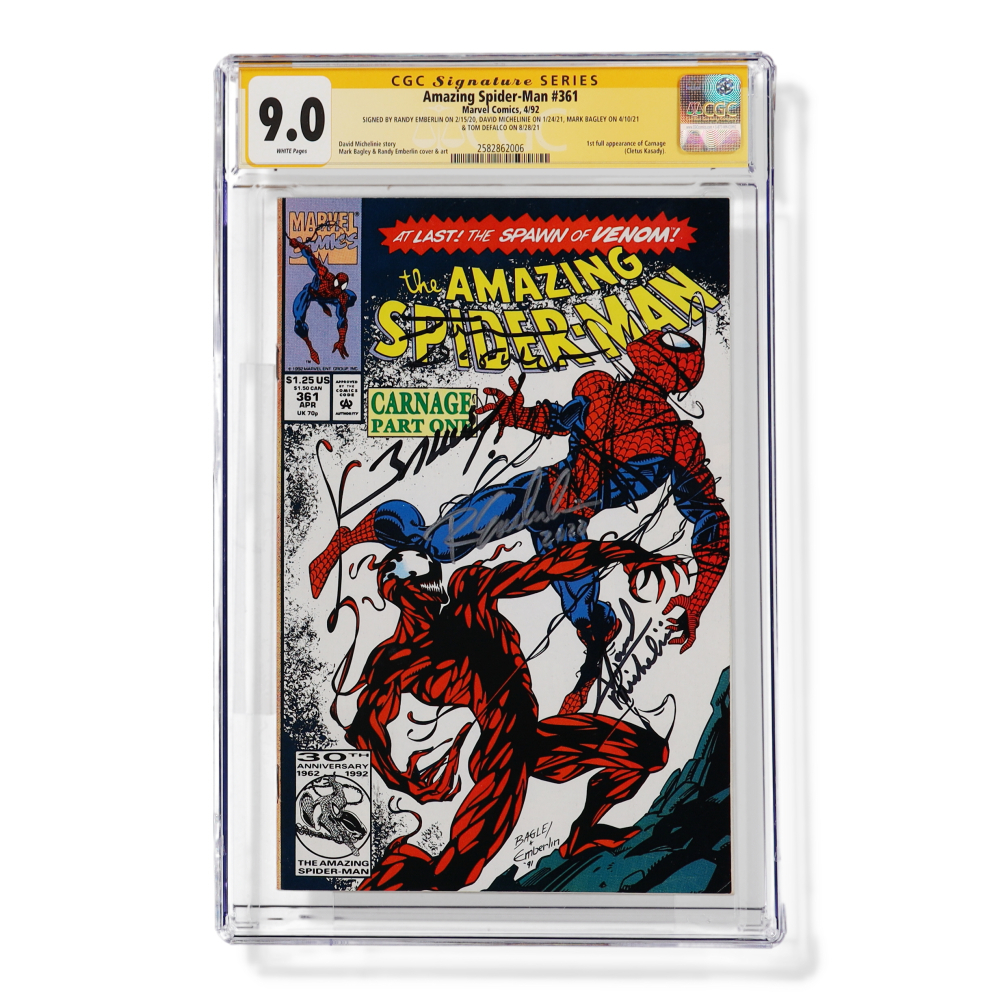 1992 "The Amazing Spider-Man" Issue #361 Marvel Comic Book Signed by (4 ...