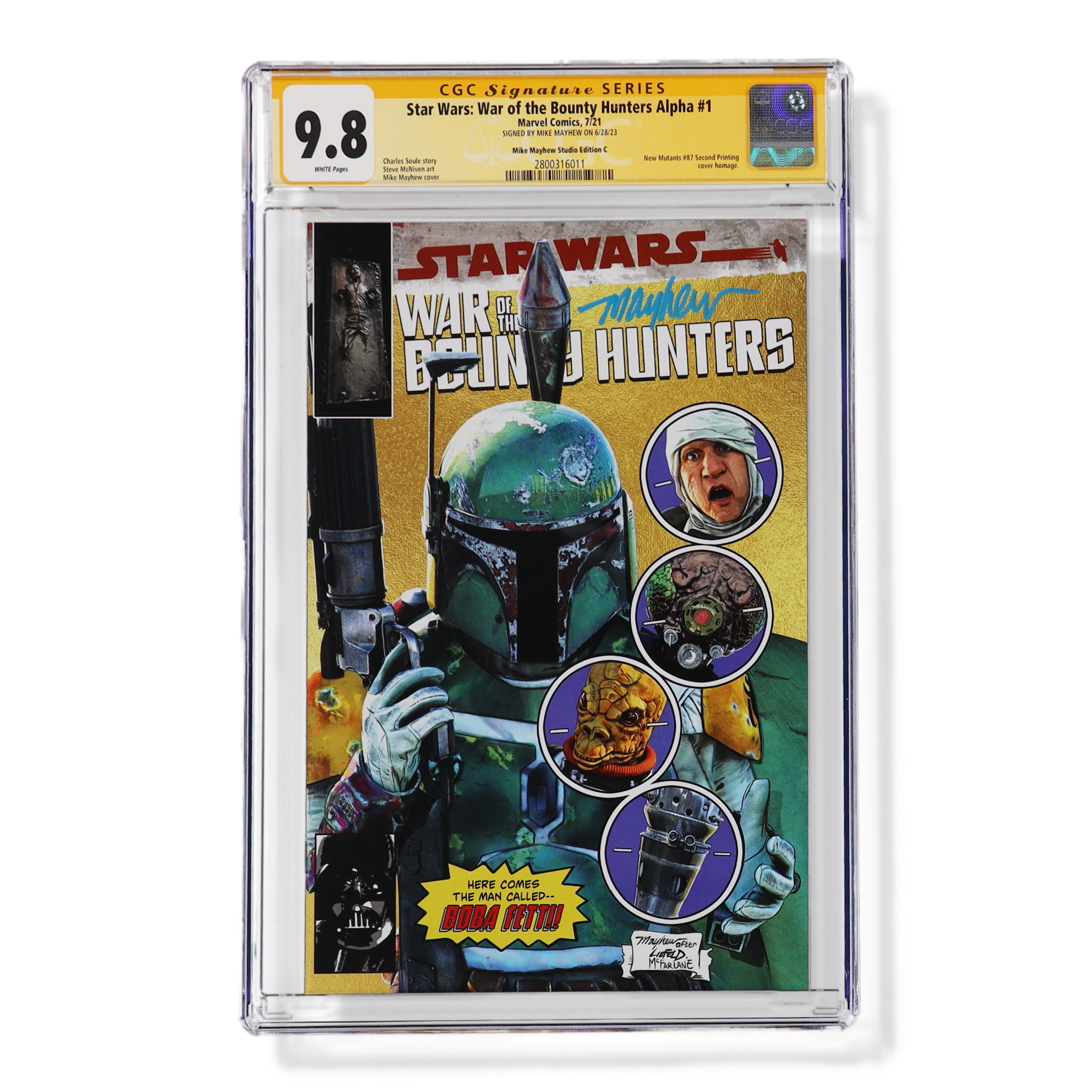 Mike Mayhew Signed 2021 "Star Wars: War Of The Bounty Hunters Alpha ...