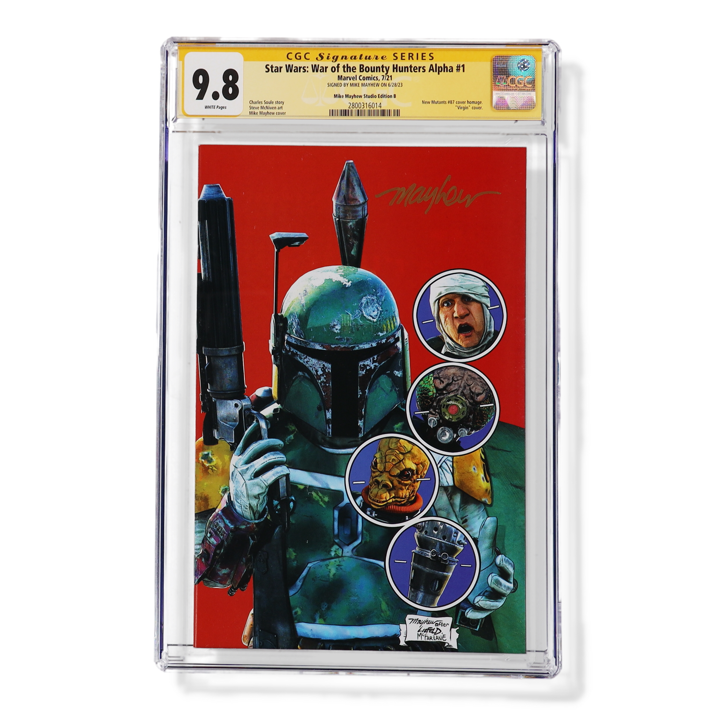 Mike Mayhew Signed 2021 "Star Wars: War Of The Bounty Hunters Alpha ...