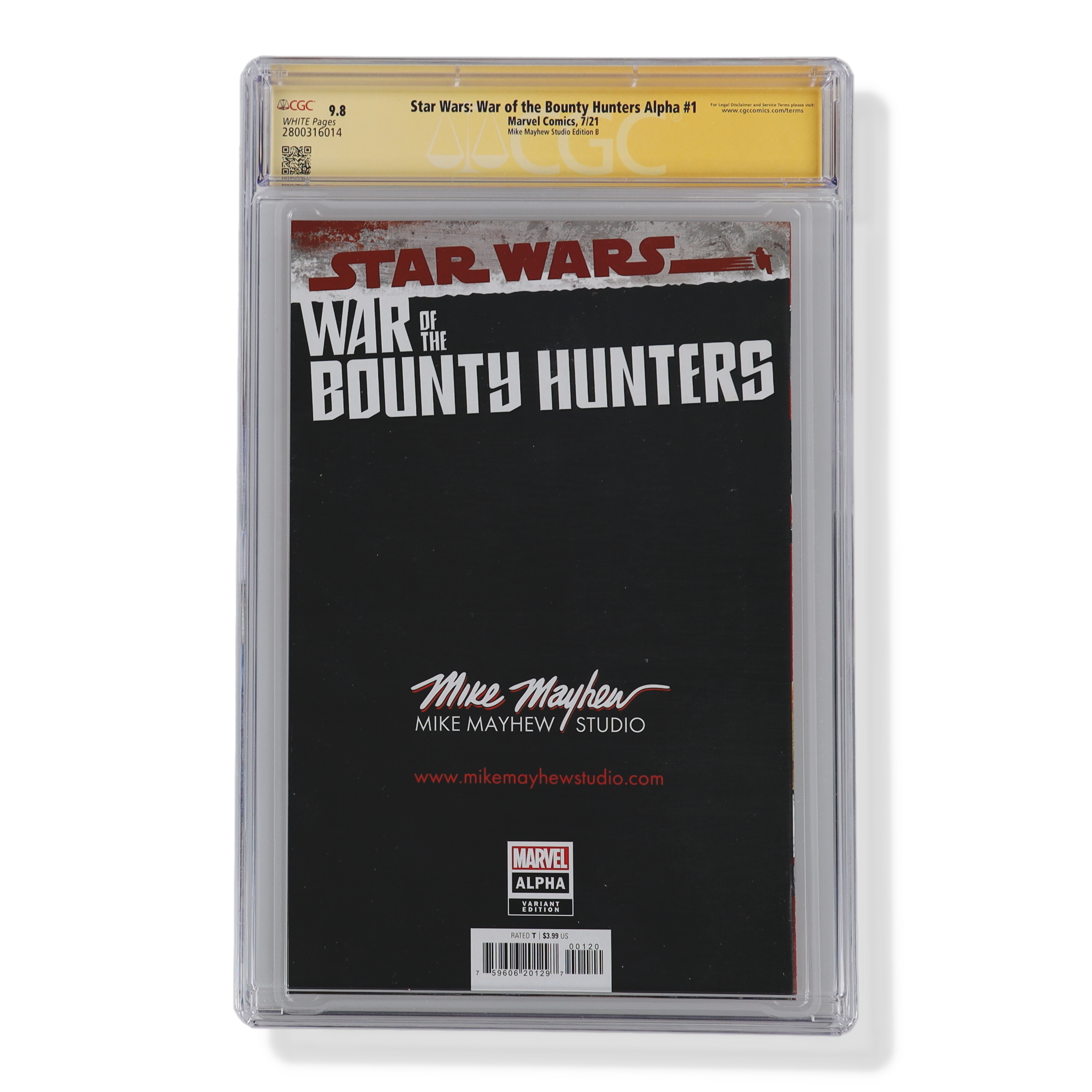 Mike Mayhew Signed 2021 "Star Wars: War Of The Bounty Hunters Alpha ...