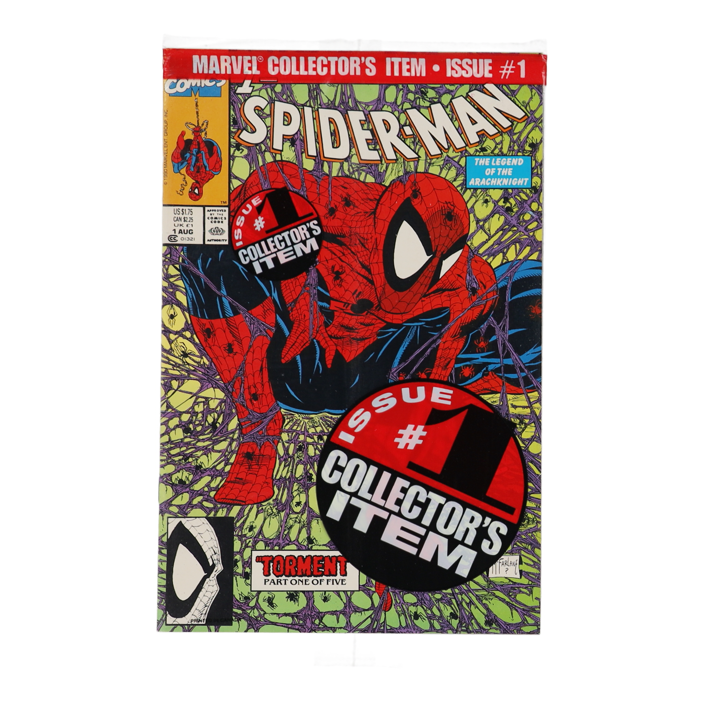 1990 "Spider-Man: Torment" Issue #1 Silver Edition Marvel Comic Book ...