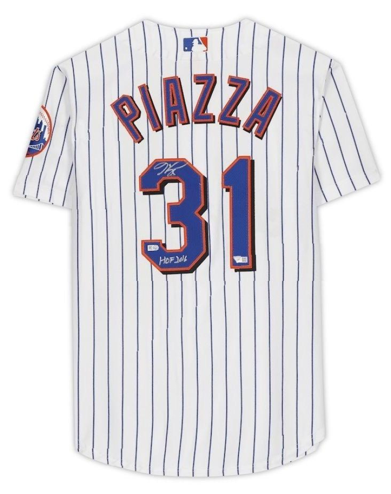 Mike Piazza Signed Mets Mitchell & Ness Jersey Inscribed "HOF 2016 ...