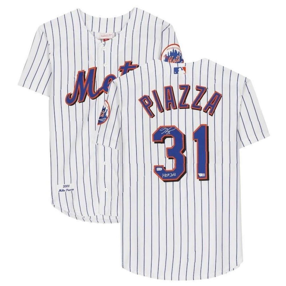 Mike Piazza Signed Mets Mitchell & Ness Jersey Inscribed "HOF 2016 ...