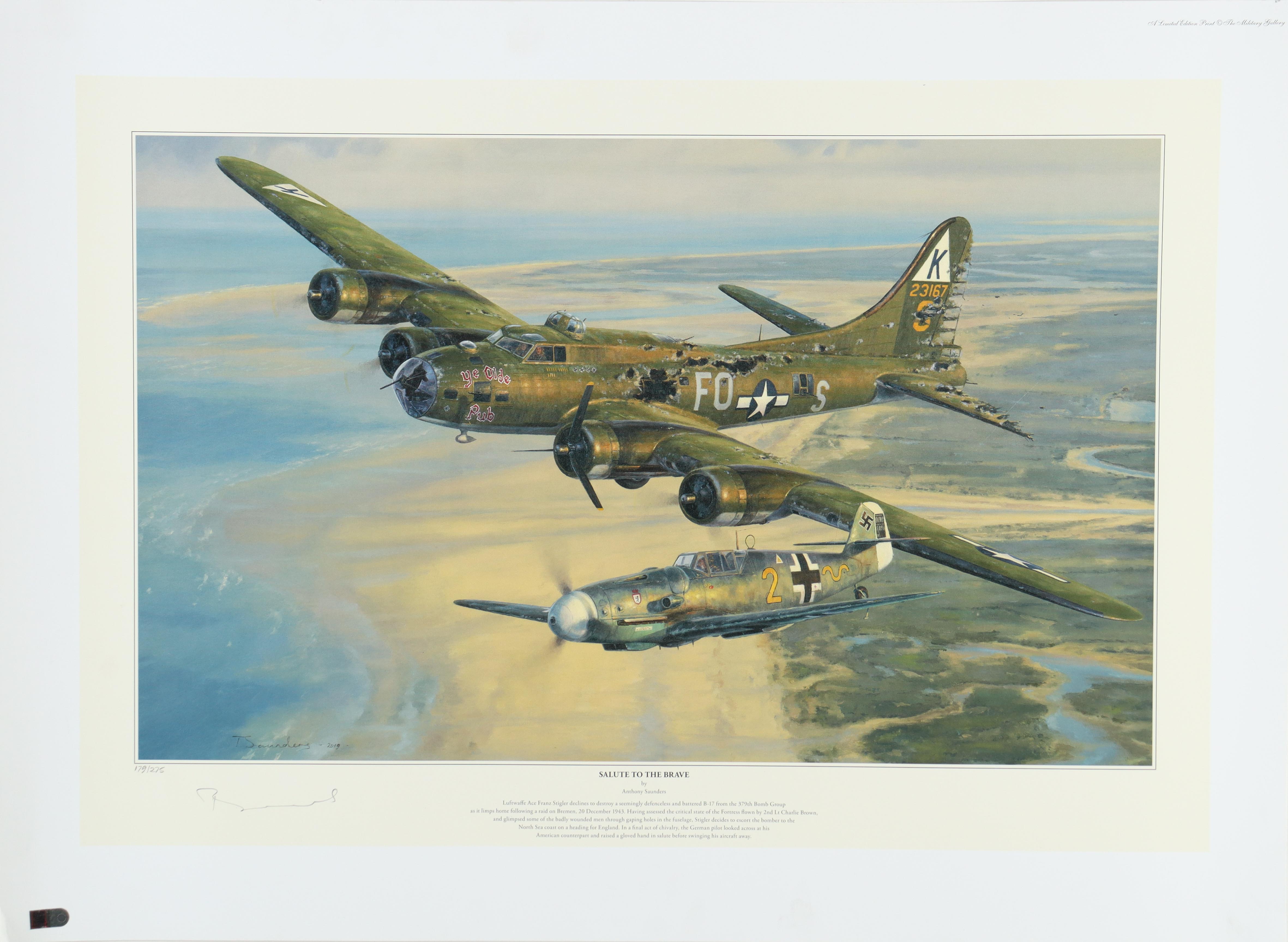 "Salute To The Brave" Lithograph Art Print Signed By Anthony Saunders ...