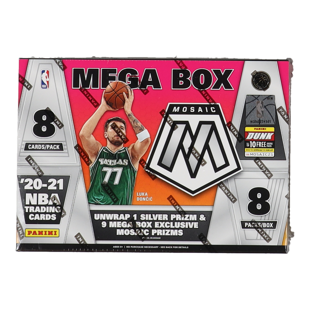 2020/21 Panini Mosaic Basketball Mega 64-Card Box (Green Fluorescent ...