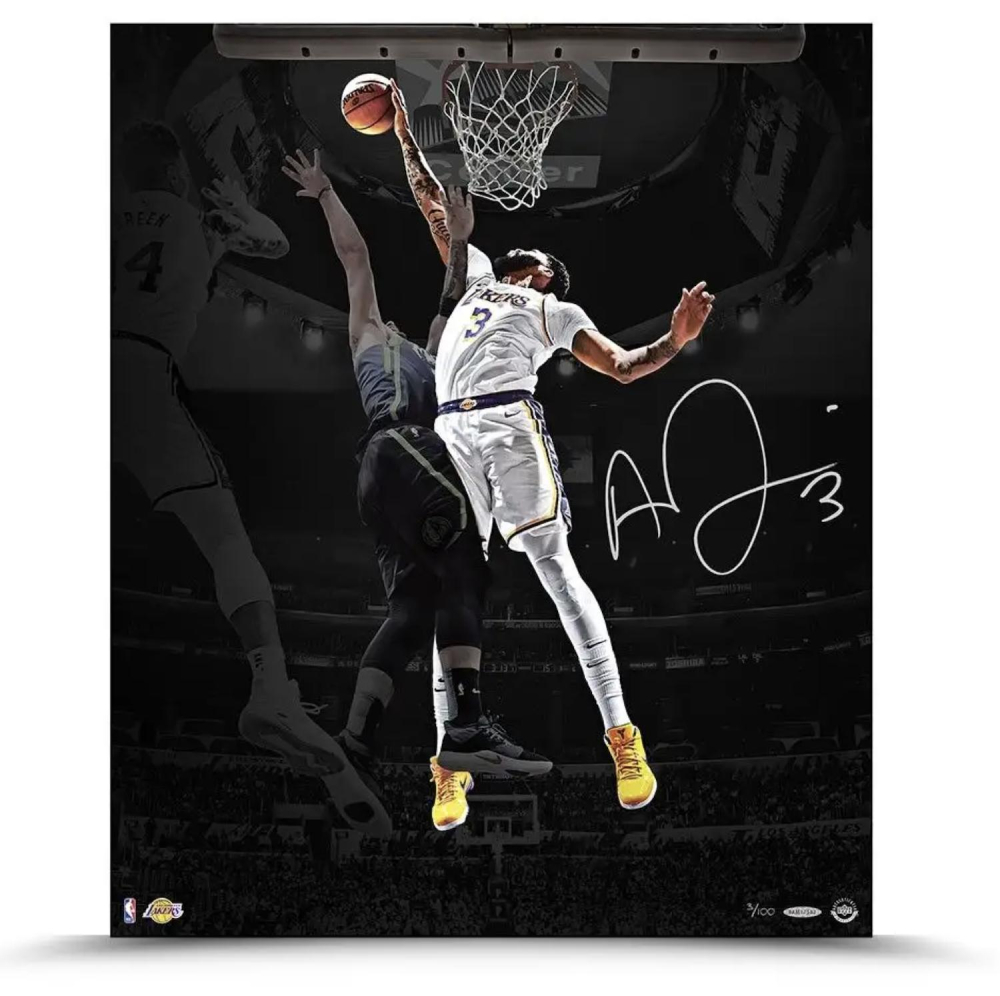Anthony Davis Signed LE Lakers "Rejection" 20x24 Photo (UDA) | Pristine ...
