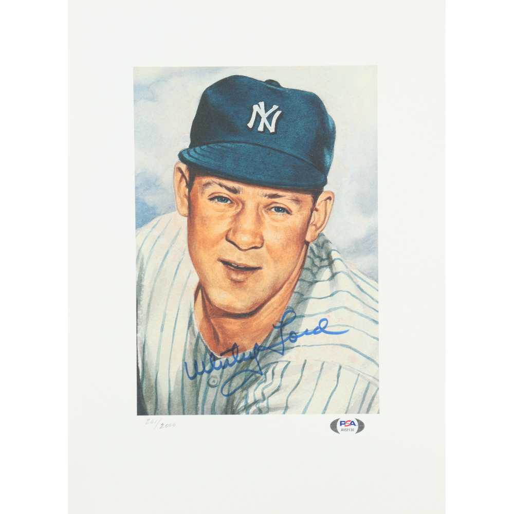 Whitey Ford Signed LE Yankees 11x15 Lithograph (PSA) | Pristine Auction