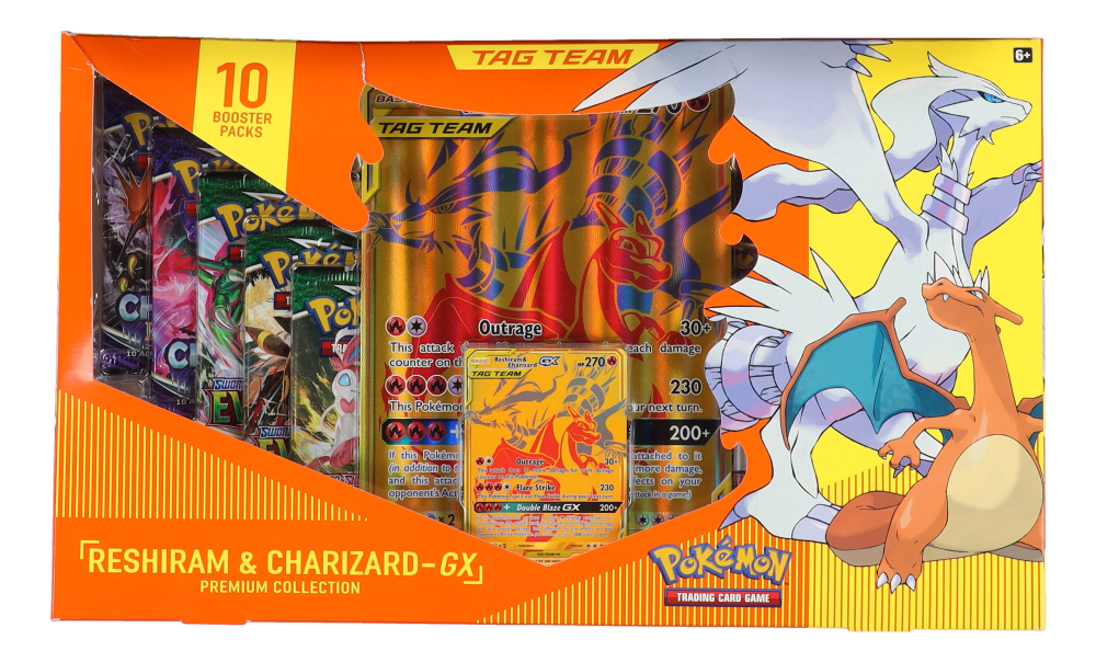 Pokémon TCG: Reshiram & Charizard GX Premium Collection with (10) Booster Packs | Pristine Auction