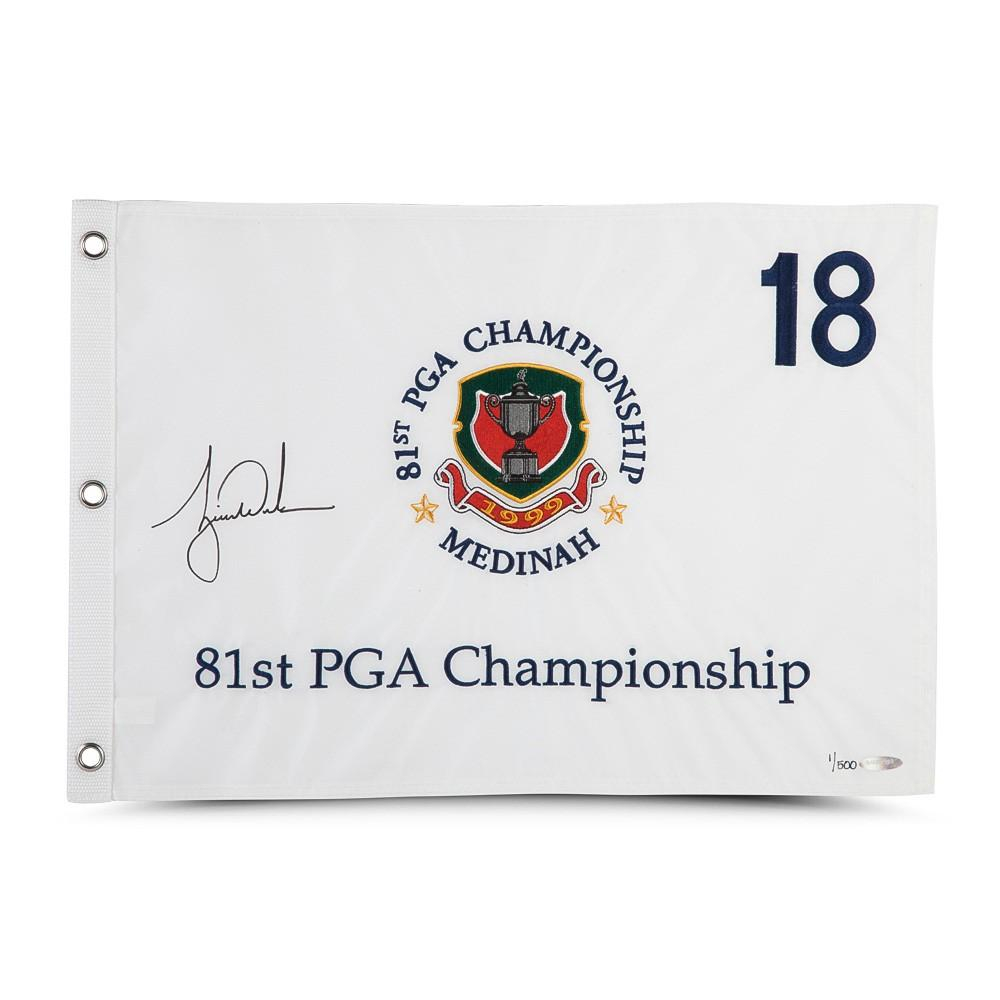 Tiger Woods Signed 1999 PGA Championship Pin Flag (UDA) | Pristine Auction