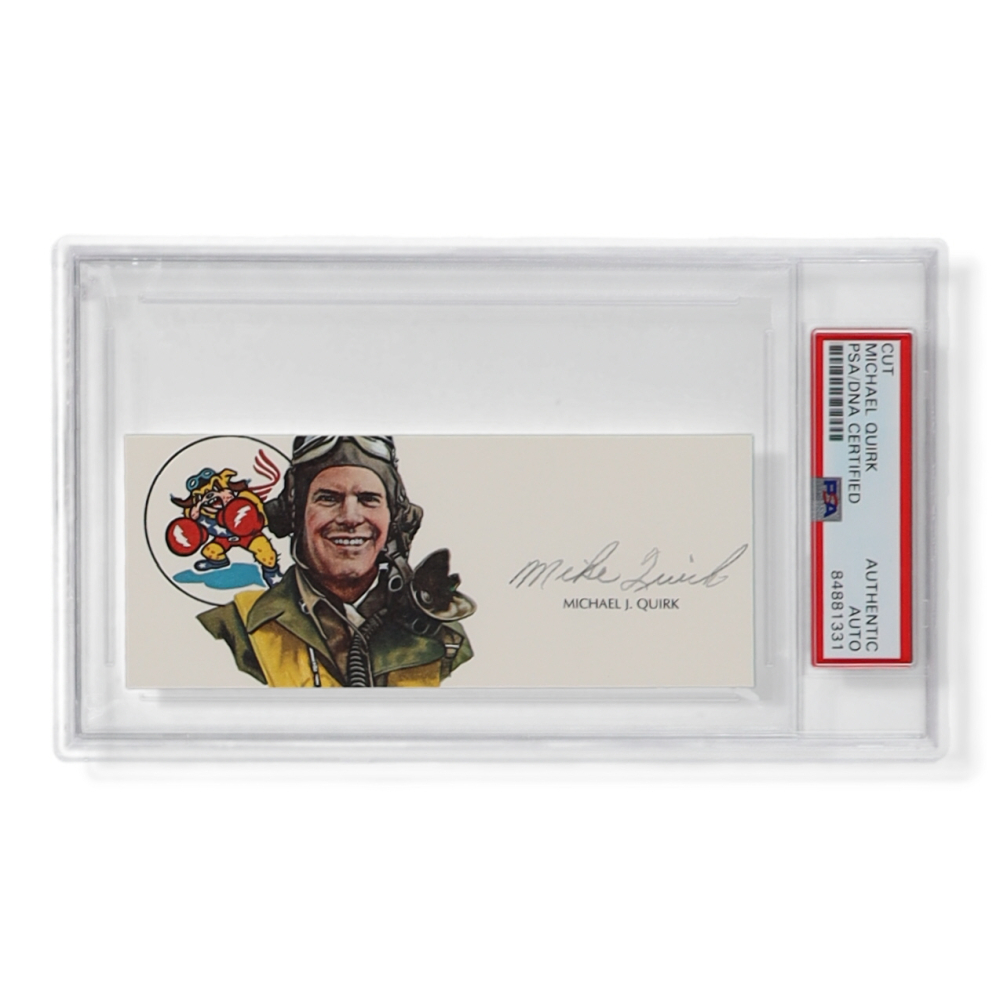 Michael Quirk Signed Cut With Portrait (PSA) | Pristine Auction