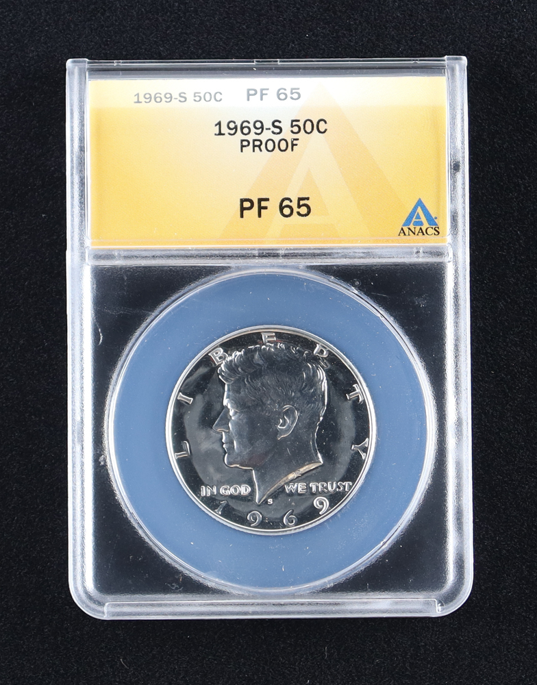 1969-S Proof Kennedy Silver Half Dollar (ANACS PF65) | Pristine Auction