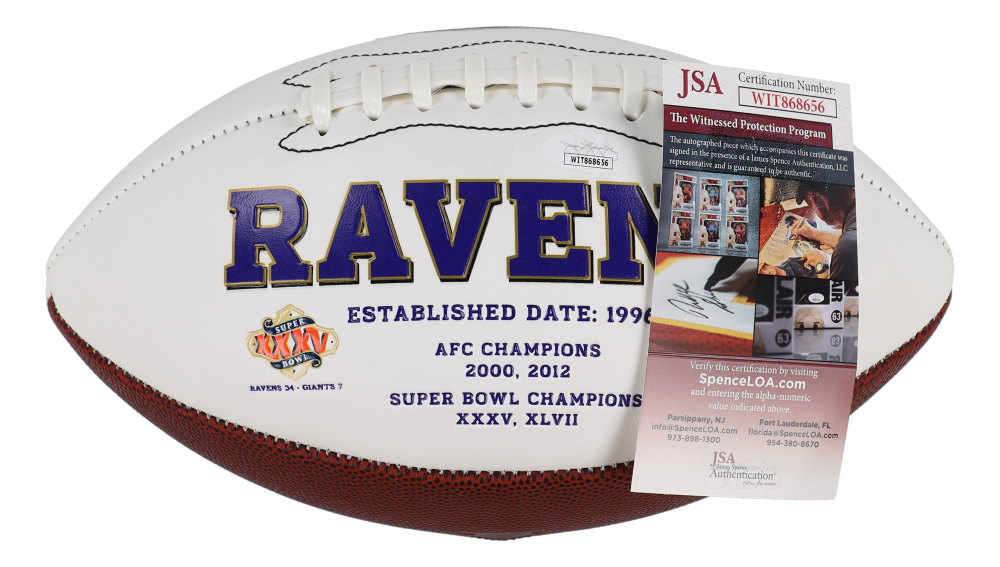 Justin Tucker Signed Ravens Logo Football (JSA) | Pristine Auction