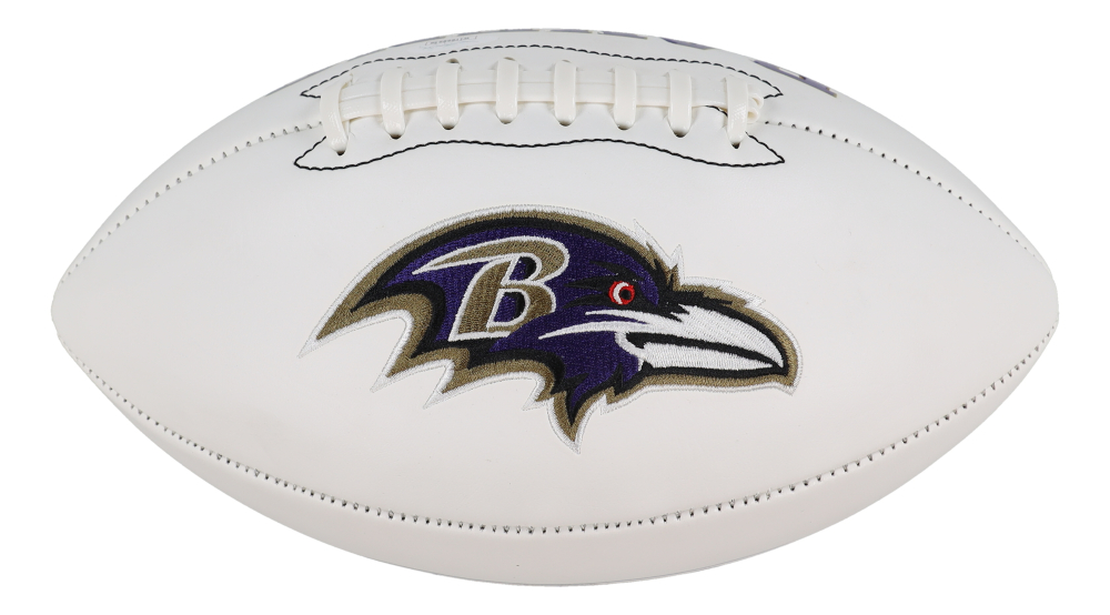 Justin Tucker Signed Ravens Logo Football (JSA) | Pristine Auction