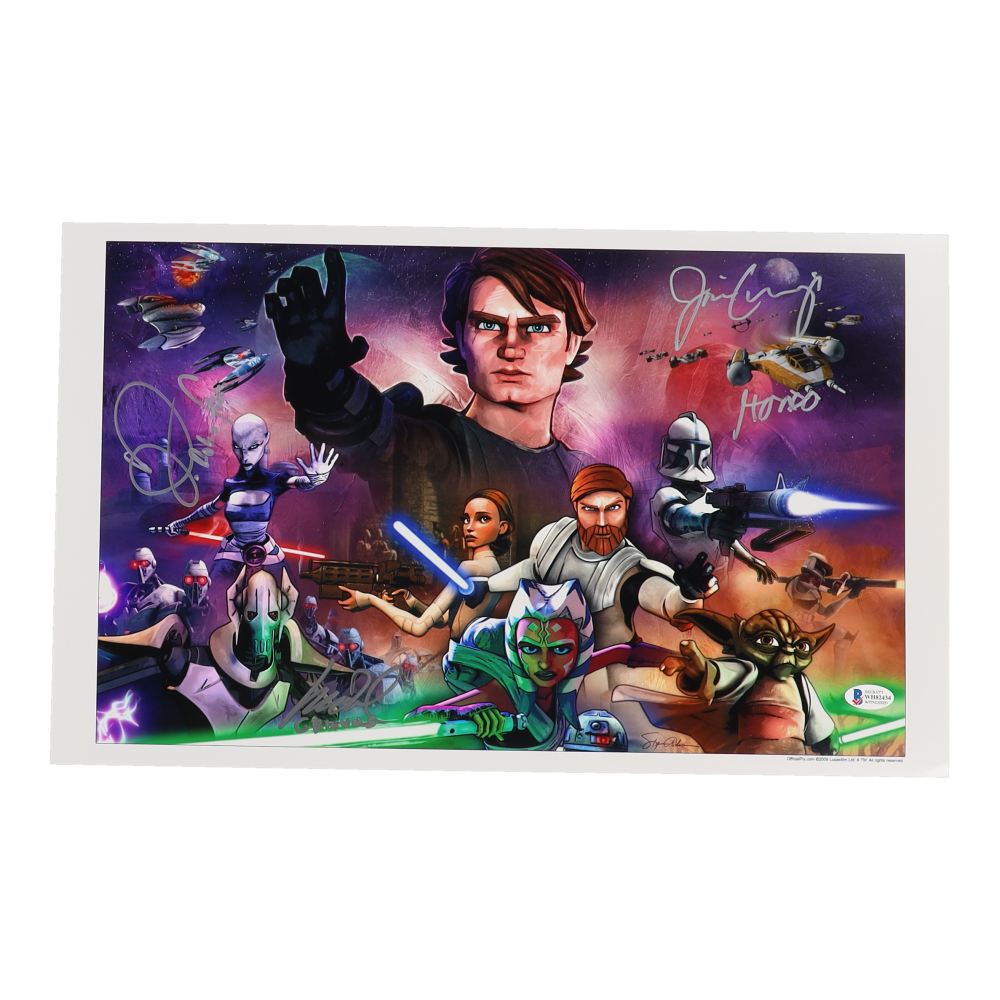 Daniel Logan, Jim Cummings & Matt Wood Signed "Star Wars: The Clone ...