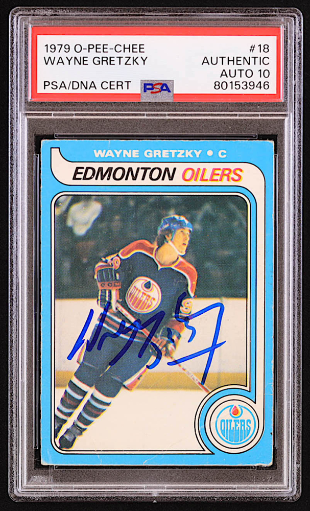 Wayne Gretzky Signed 1979-80 O-Pee-Chee #18 RC (PSA | Auto Grade 10) | Pristine Auction