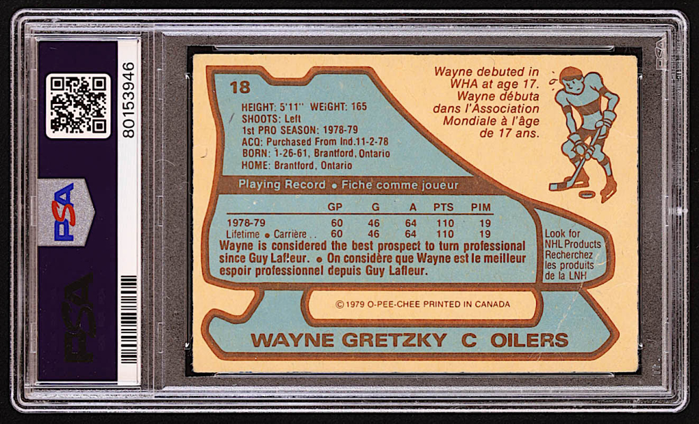 Wayne Gretzky Signed 1979-80 O-Pee-Chee #18 RC (PSA | Auto Grade 10) | Pristine Auction
