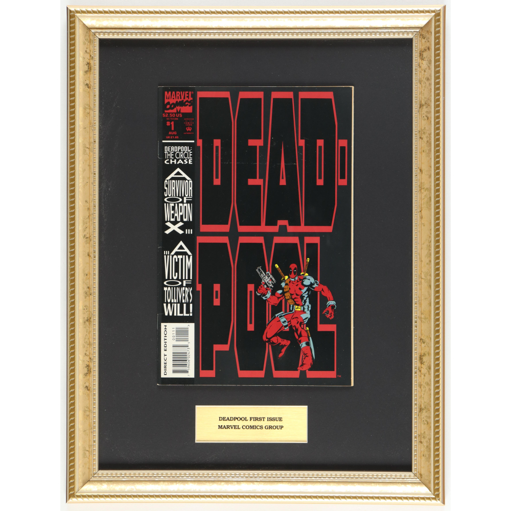 1993 "Deadpool" Issue #1 Marvel Custom Framed First Issue Comic Book ...