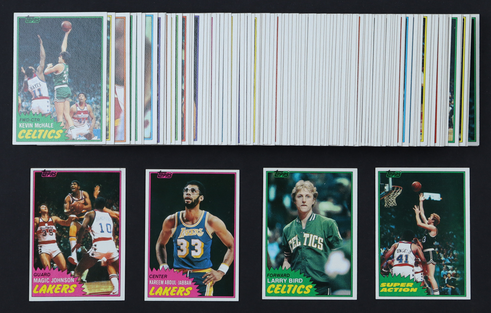 1981-82 Topps Basketball Complete Set of (110) Cards with Magic Johnson #21, Kareem Abdul-Jabbar ...