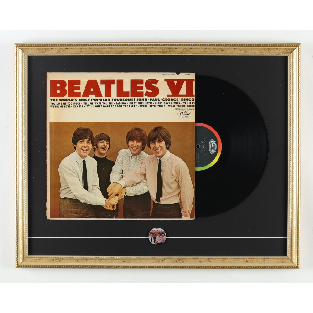Vintage The Beatles "Beatles VI" Custom Framed Vinyl Record Album ...