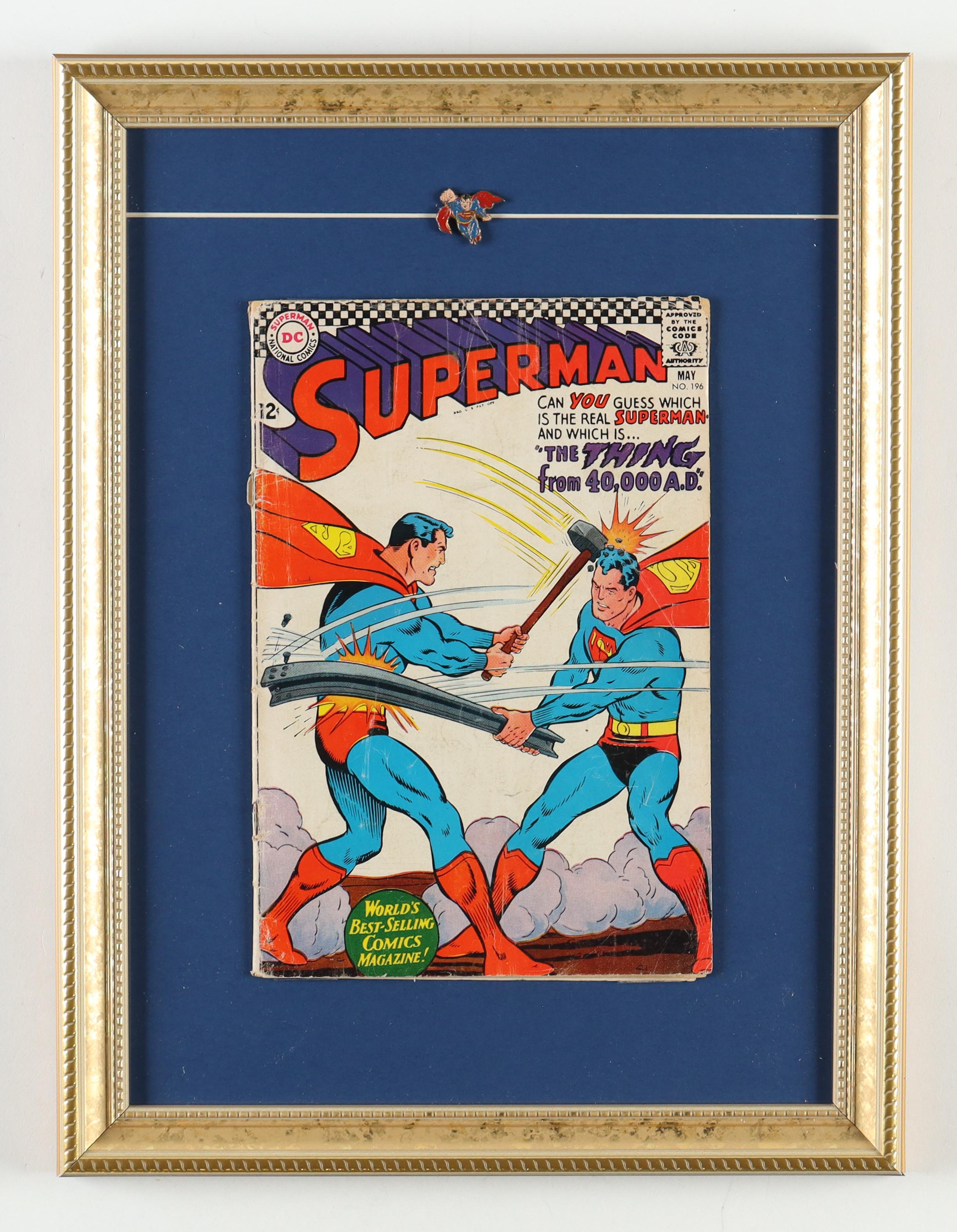 1967 "Superman" Issue #196 Custom Framed Comic Book Display With ...