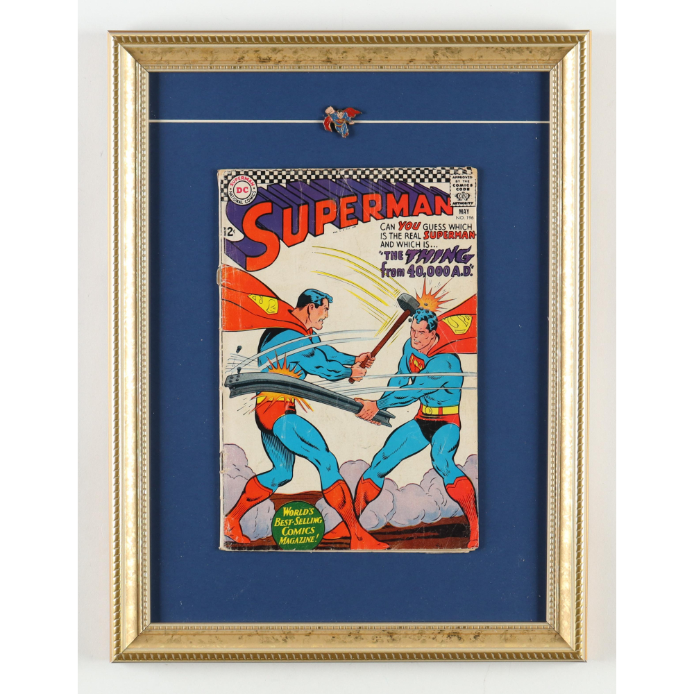 1967 "Superman" Issue #196 Custom Framed Comic Book Display With ...